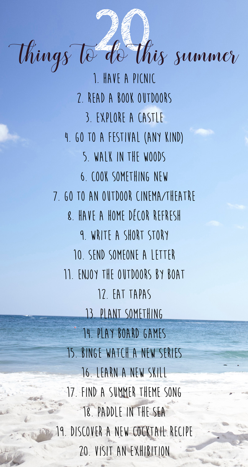 20 Things To Do This Summer – English Rose from Manchester's Blog